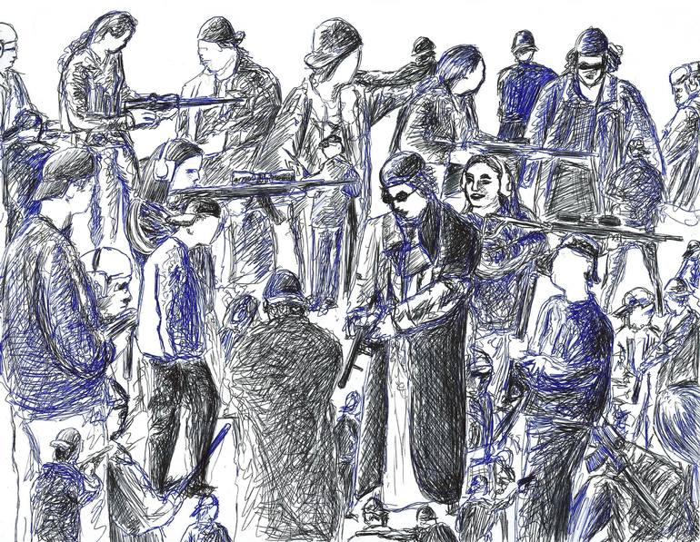 Rampart Range Drawing by Julio Millán | Saatchi Art