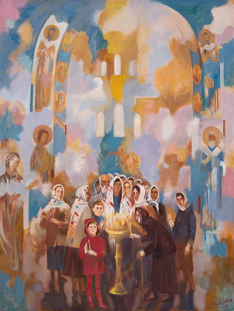 Temple Revival Painting by Viktar Barabantsau | Saatchi Art