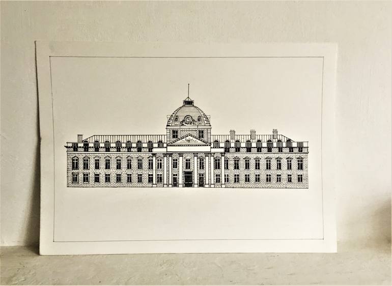 Ecole Militaire, Paris Drawing by Laurence Wheeler | Saatchi Art