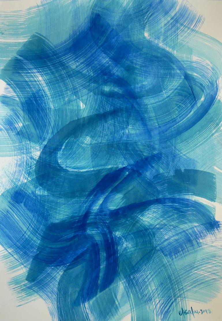 Ocean Flow (II) Painting by Elisa Liu | Saatchi Art