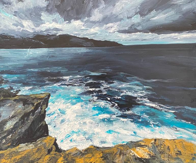 The Wild and Icy Sea Painting by Jacqueline Payne | Saatchi Art