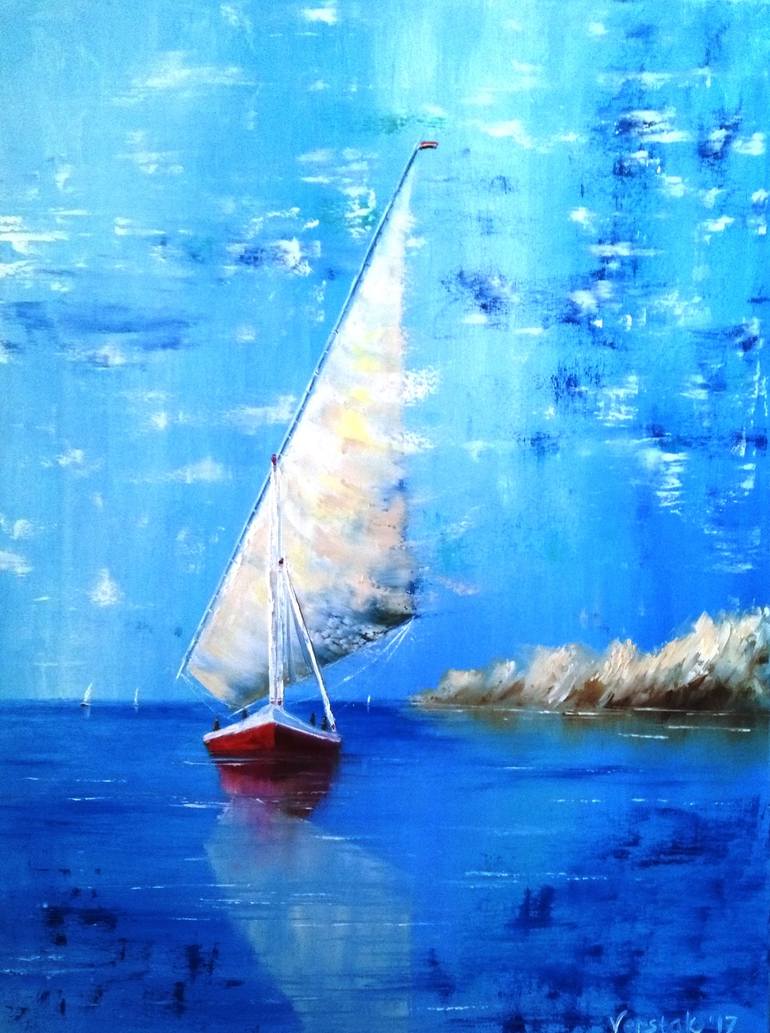 The Felucca Painting by Tetiana Verstak | Saatchi Art