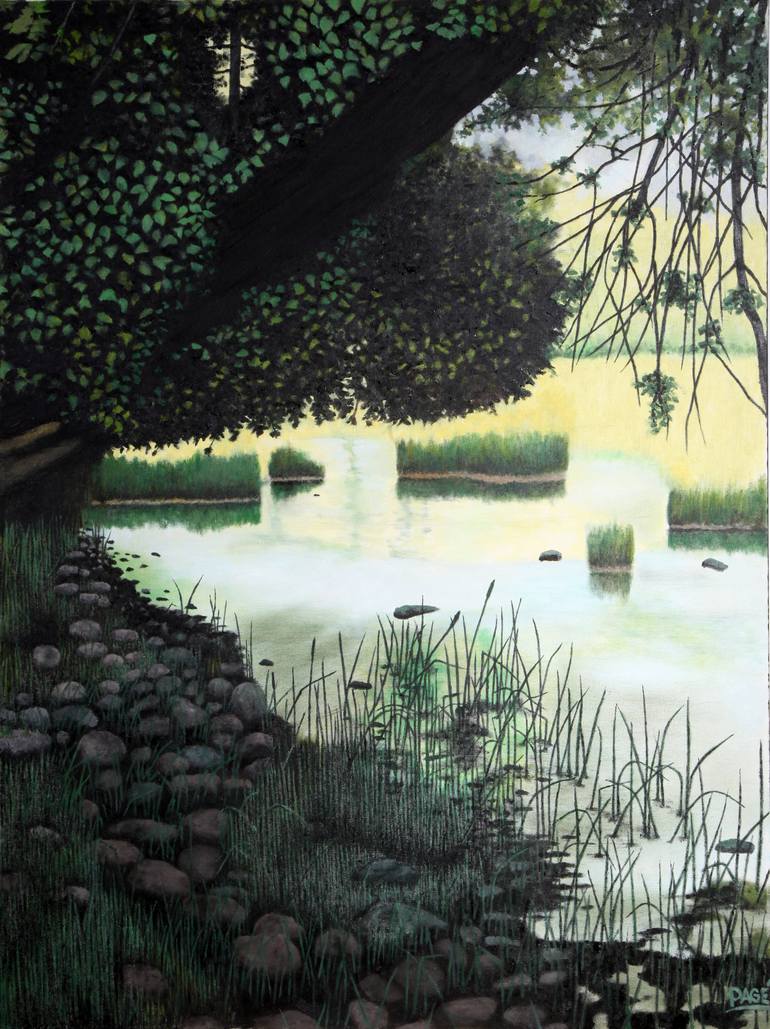 LAZY RIVER Painting by John Page | Saatchi Art