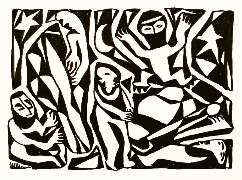 ›the vandals‹ Drawing by Felix Woeller | Saatchi Art