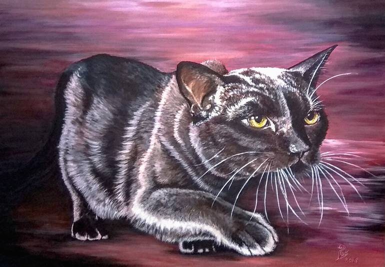 The Hunter Painting by Eva Morgen | Saatchi Art