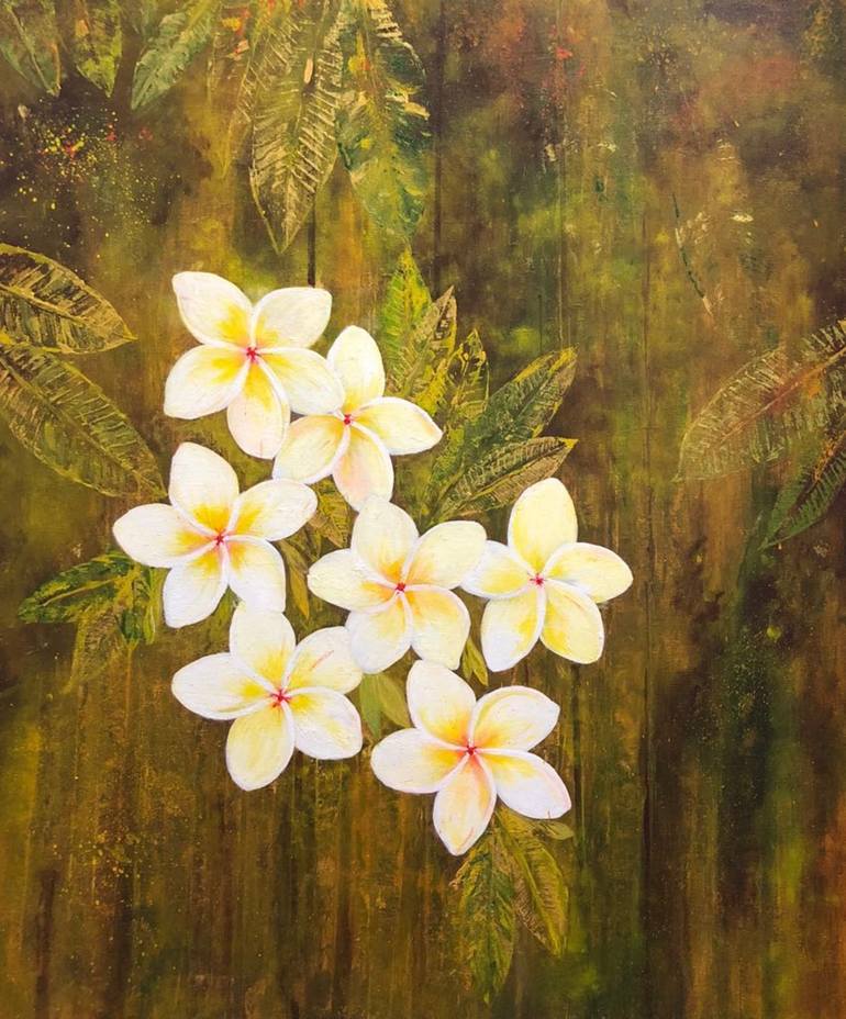 Plumeria 2 Painting by Sabiha Hasan Sumbul | Saatchi Art