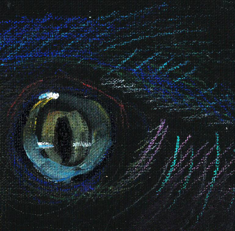 Unshakable shark World watch you Drawing by Tatyana Step | Saatchi Art