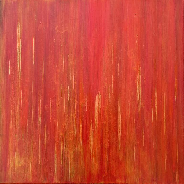 Golden Flames #1939 (Modern Minimal Abstract) Painting by Klara ...