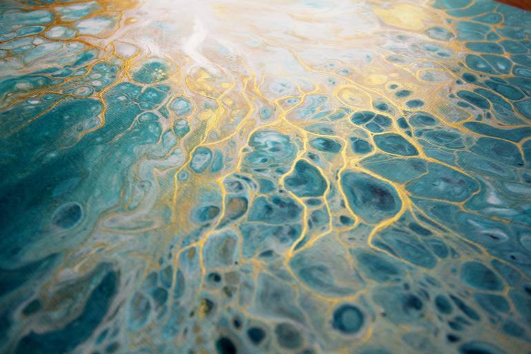 Gold flow 2 Painting by Zuzana Borysek | Saatchi Art