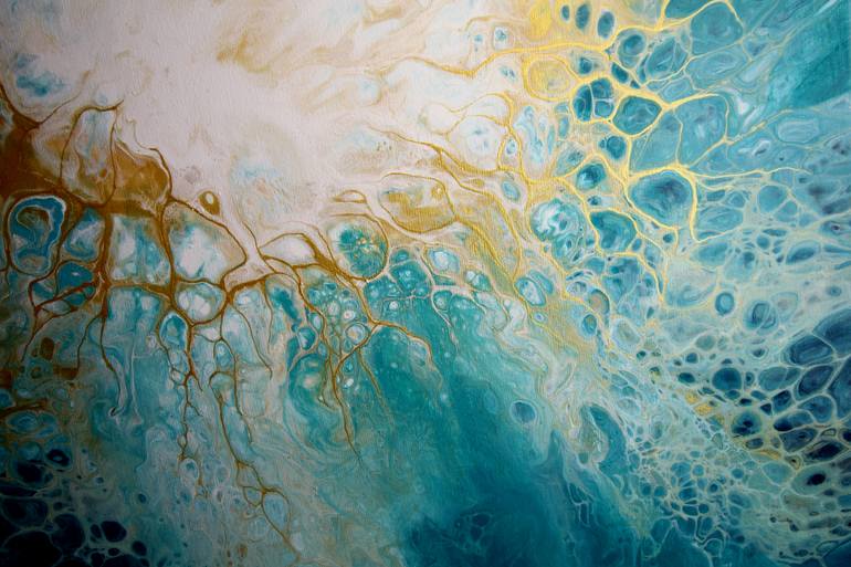 Gold flow 2 Painting by Zuzana Borysek | Saatchi Art
