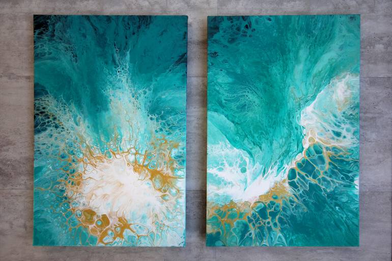 Gold flow 2 Painting by Zuzana Borysek | Saatchi Art