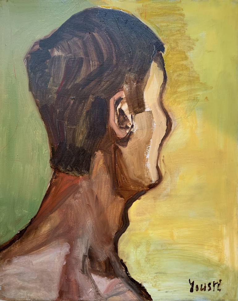 Head of Male Model Painting by Yousri Elfattah | Saatchi Art