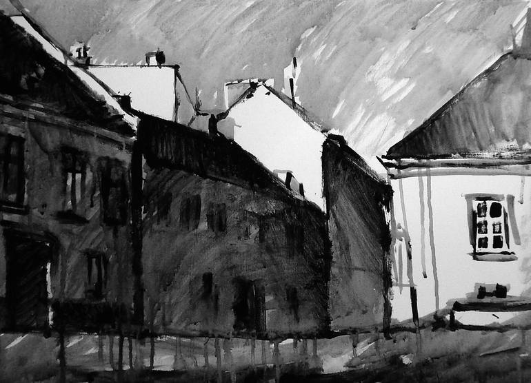 Inner city Painting by Gabor Tunyogi | Saatchi Art