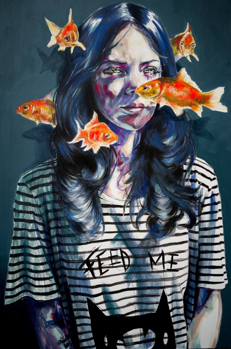 Feed me Painting by Nice and the Fox | Saatchi Art