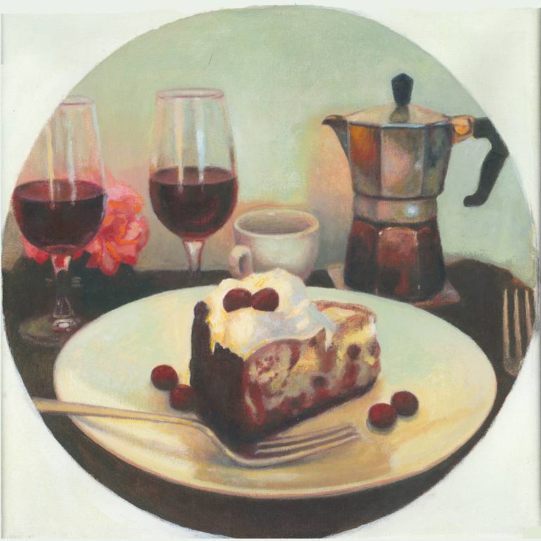 Dessert Wine Painting by Mark David Manning | Saatchi Art