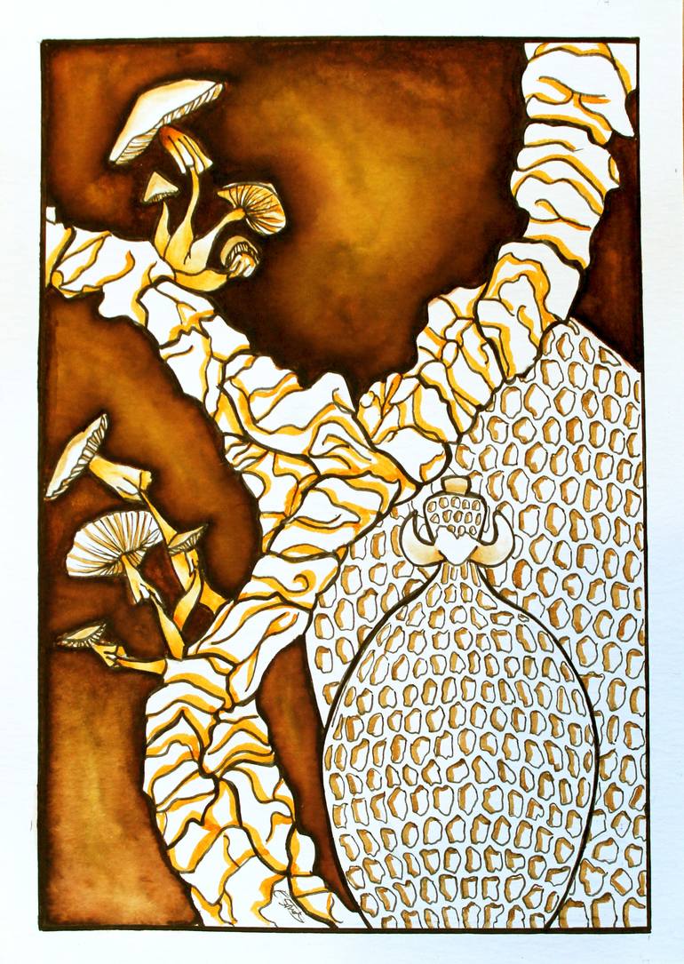 Amanita Virosa Drawing by Kate Studley | Saatchi Art