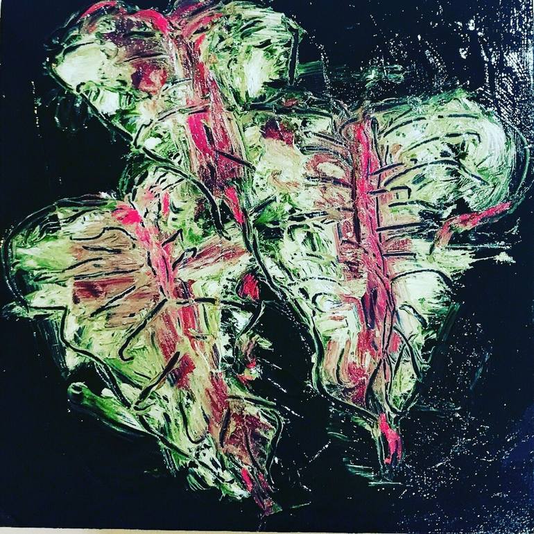 Caladium Painting by Janet Wise | Saatchi Art