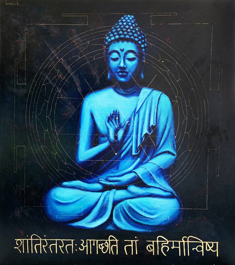 Buddha Painting by Elena Ivaniuk | Saatchi Art