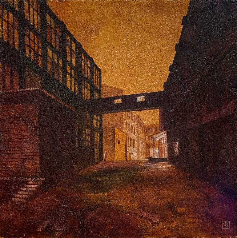 Industrial Twilight Painting by Vladimir Davidenko | Saatchi Art