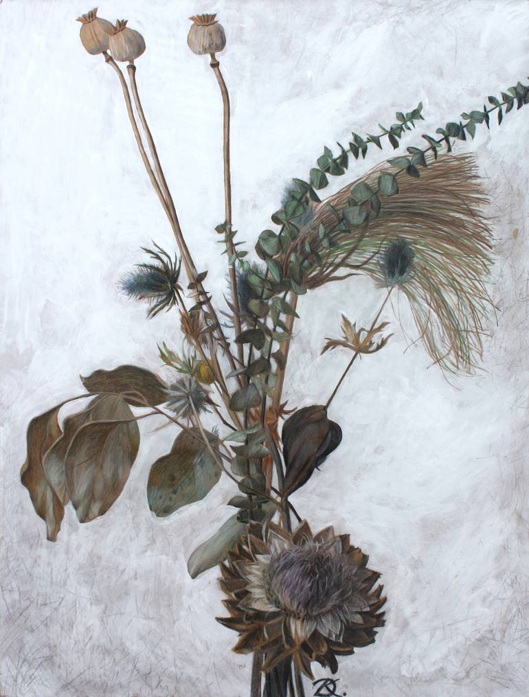 The first picture from the triptych Fragile Ikebana Drawing by Daria ...