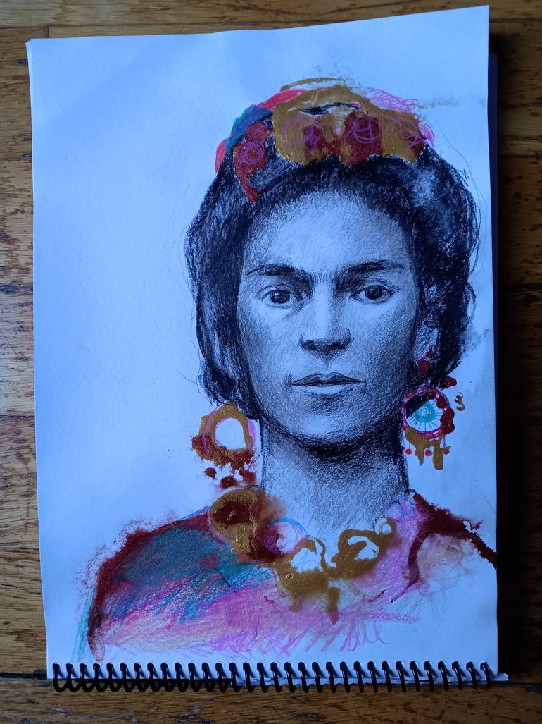 Frida Drawing by marina del pozo | Saatchi Art