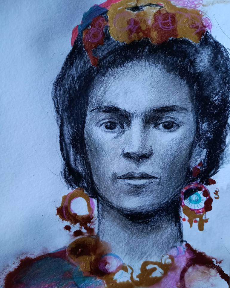 Frida Drawing by marina del pozo | Saatchi Art