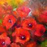 Poppyseed flowers Painting by Alex Klimek | Saatchi Art