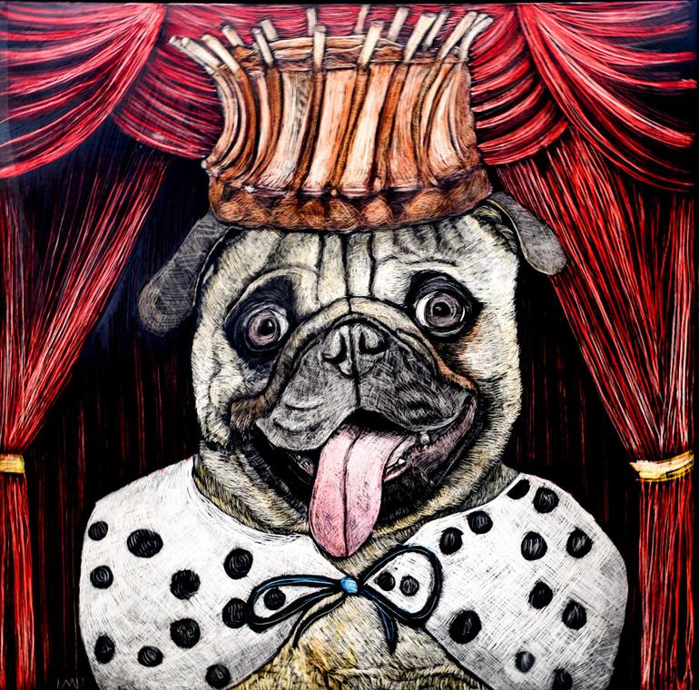 Presenting King Otis Drawing by Lisa Martini-Dunk | Saatchi Art