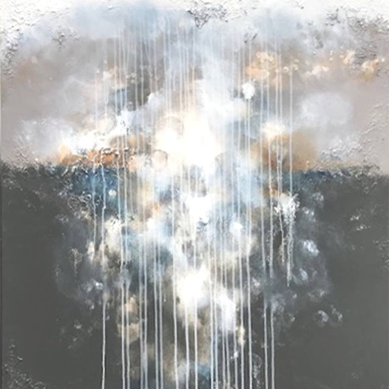 weathered white lines Painting by Dee Brown | Saatchi Art
