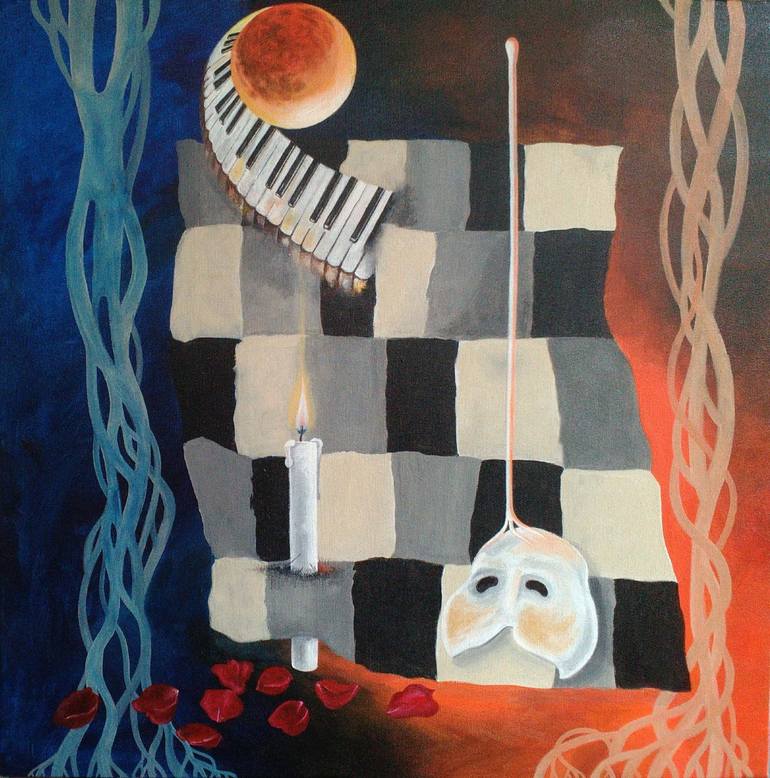 Checkered Ecstasy Painting by Prabir Bagchi | Saatchi Art