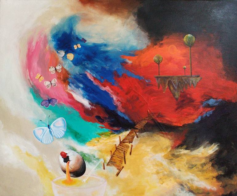 interstellar conflict Painting by Prabir Bagchi | Saatchi Art