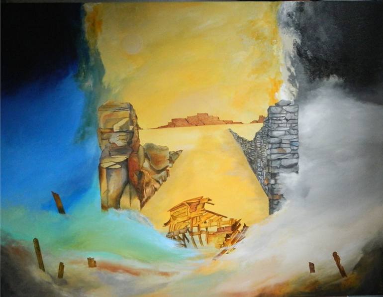 Deluge Painting by Prabir Bagchi | Saatchi Art