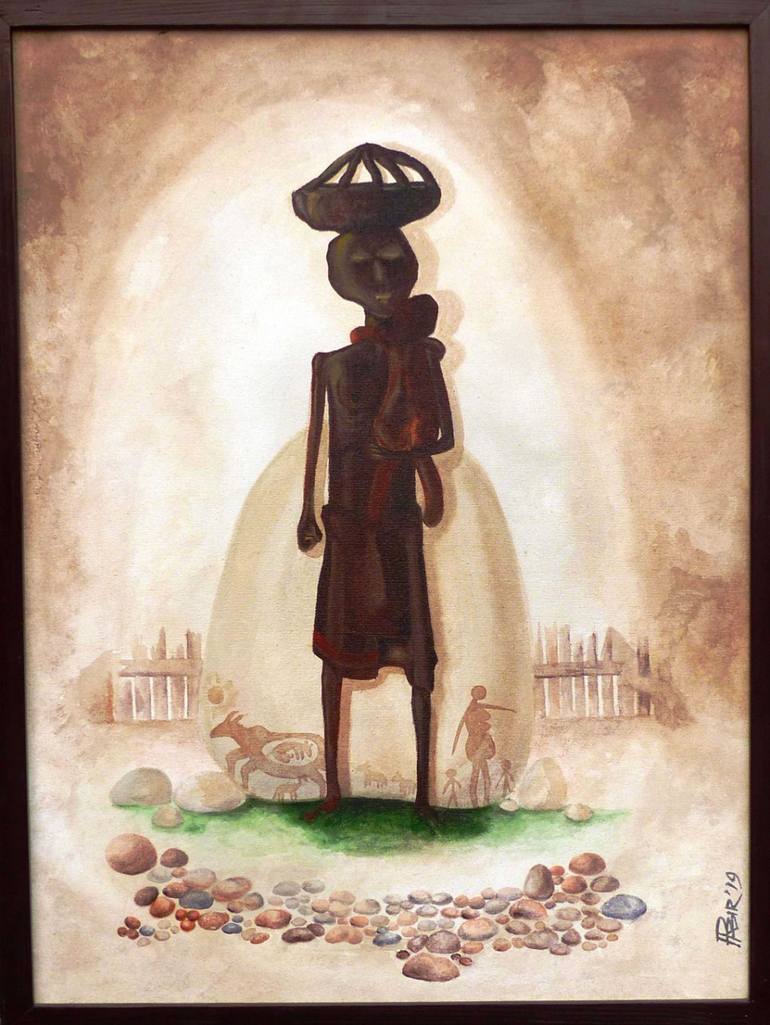 motherhood Painting by Prabir Bagchi | Saatchi Art