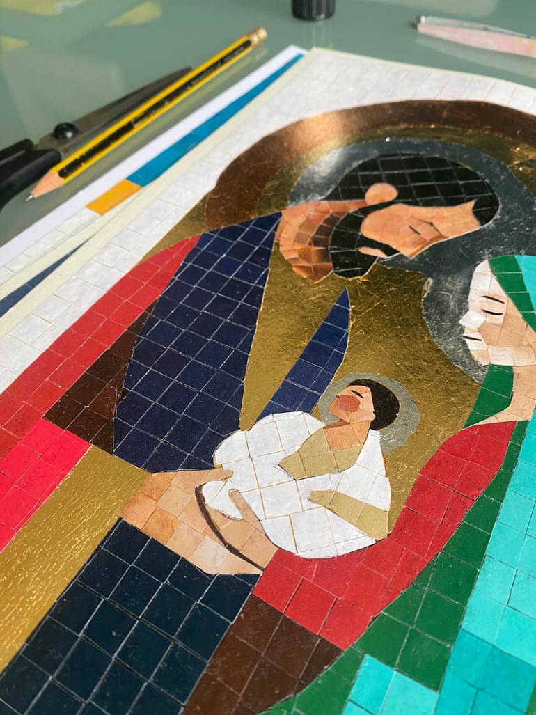 Nativity Of Peace Mixed Media by Helen Hughes | Saatchi Art
