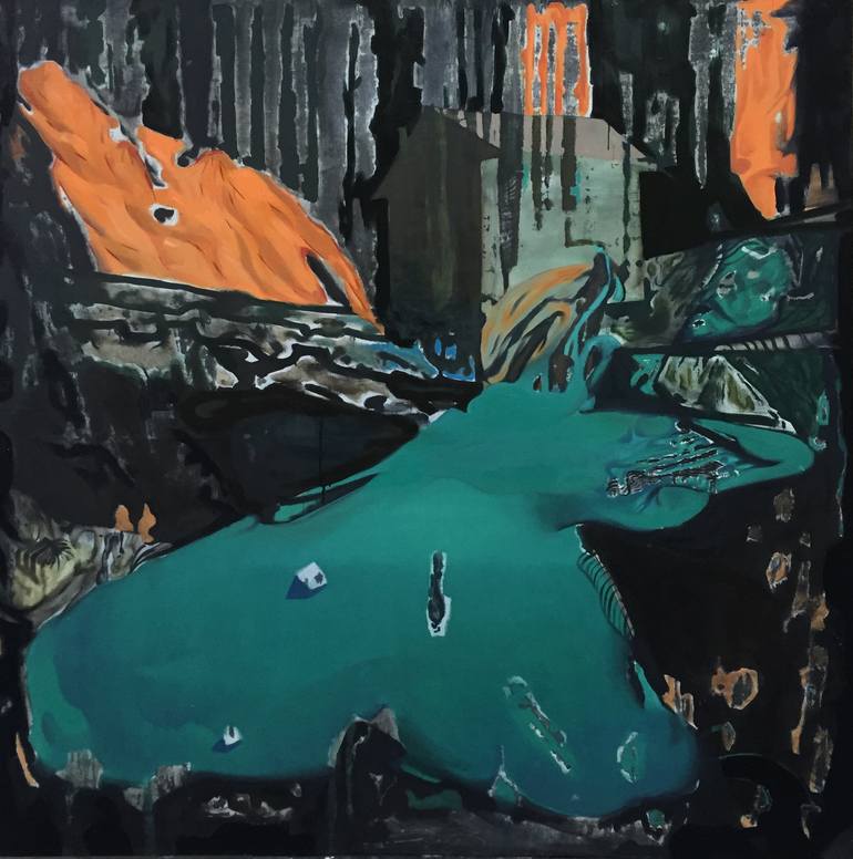 The lake house Painting by Sasha Baszynski | Saatchi Art