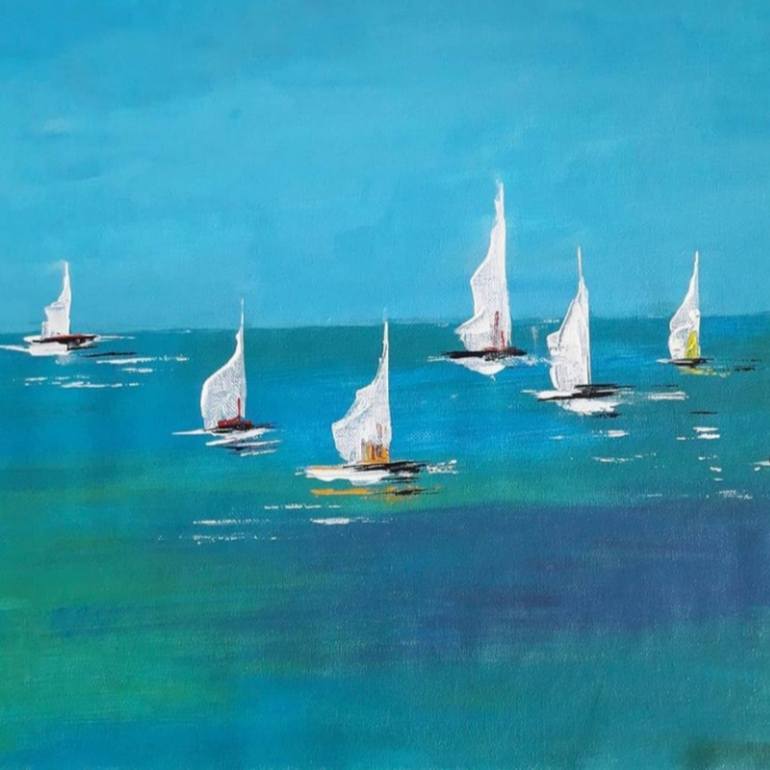 Regatta Painting by Dharsha Samarasinha | Saatchi Art