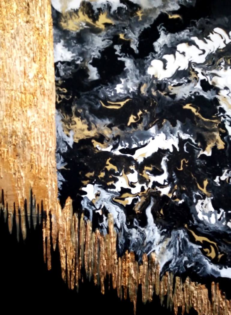 BLACK GOLD Painting by Nisha Jaichand | Saatchi Art