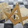 Masonic symbols on chess board Painting by Oana Savu | Saatchi Art
