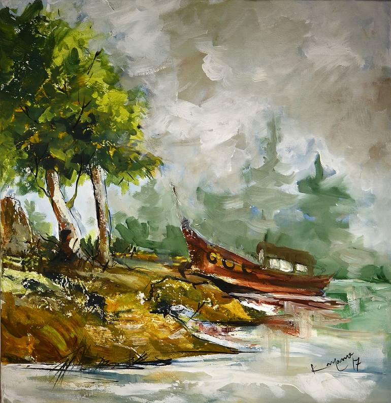 the voyagers exploring Painting by Mano Murthy | Saatchi Art