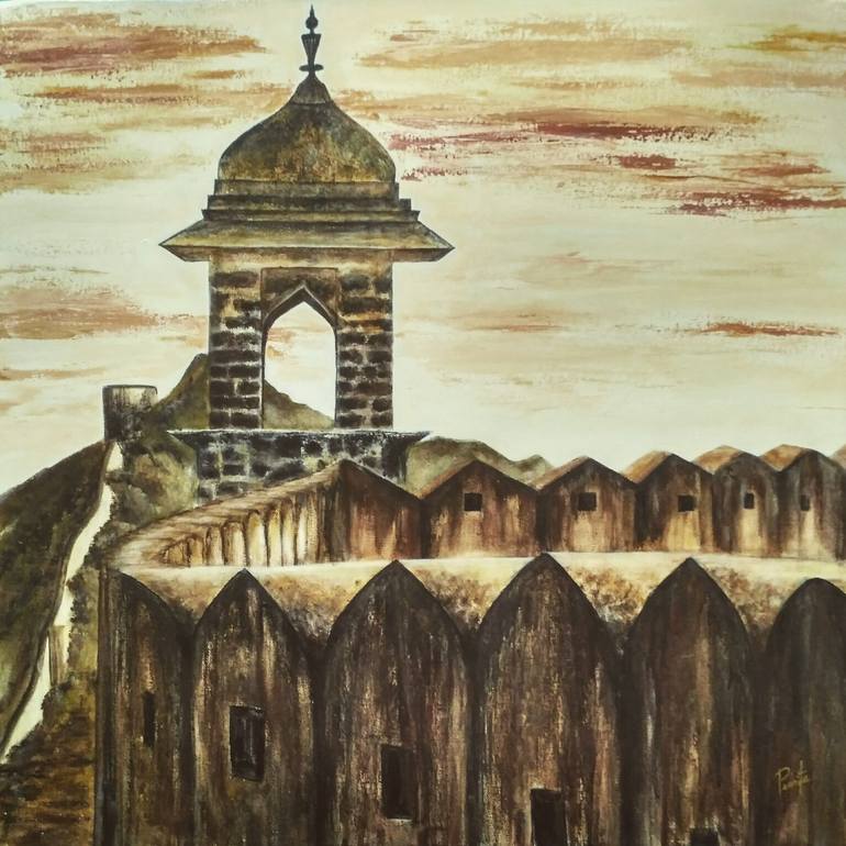 RUSTIC FORT OF INDIA Painting by Pranita Avhale | Saatchi Art