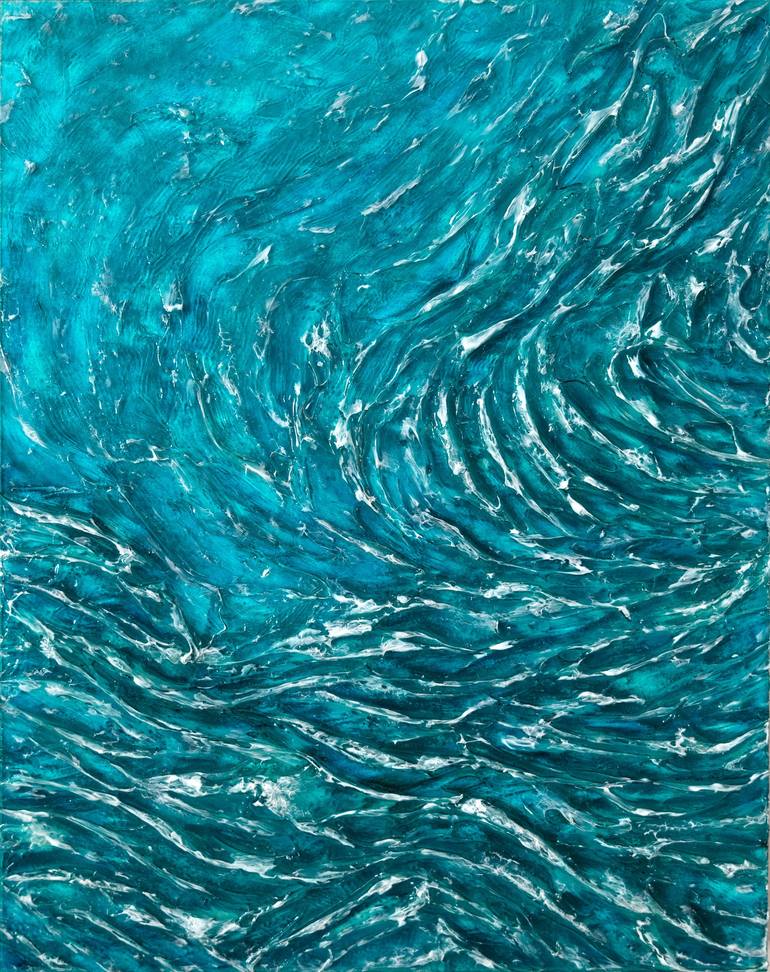 Ocean VII 11x14 Painting by Elizabeth Karlson | Saatchi Art