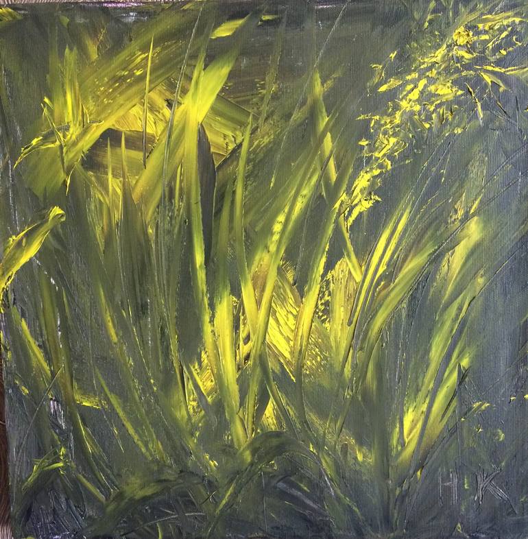 Grass Painting-Original Abstract Painting-Oil Painting On Canvas-Green ...