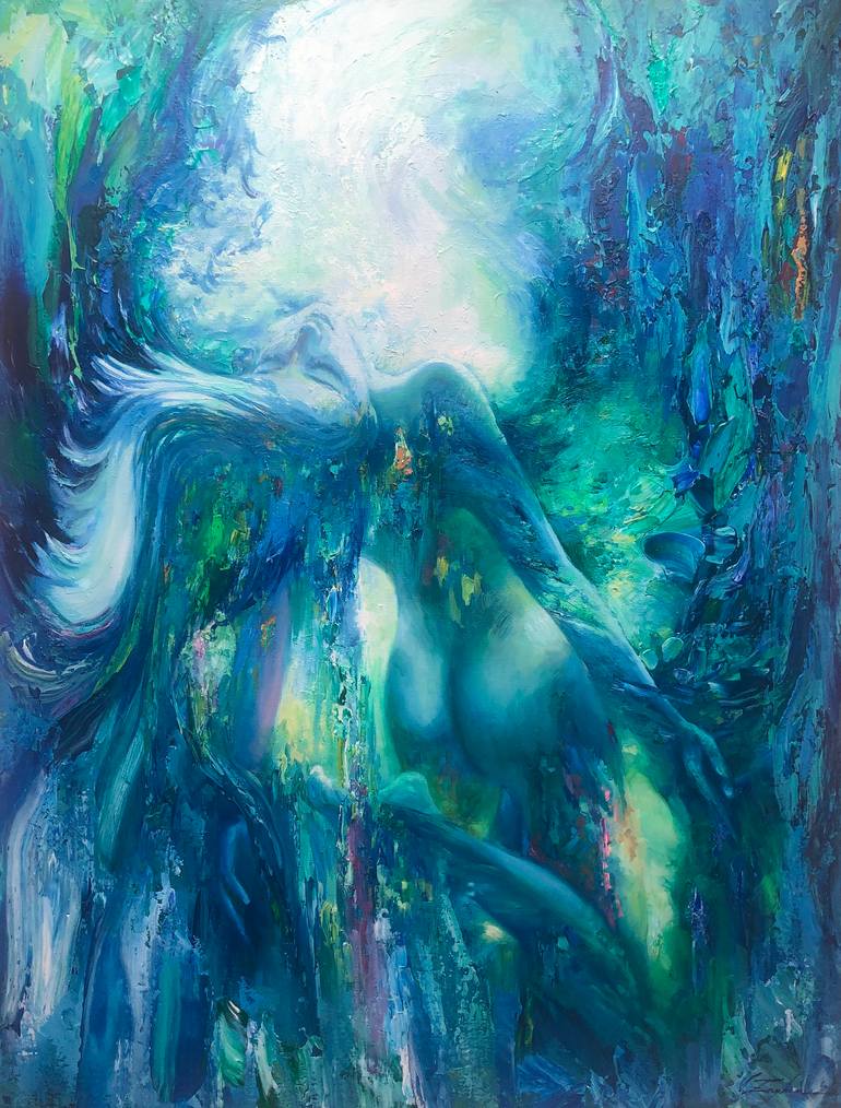 Blue abyss. Painting by Viacheslav Zaykin | Saatchi Art
