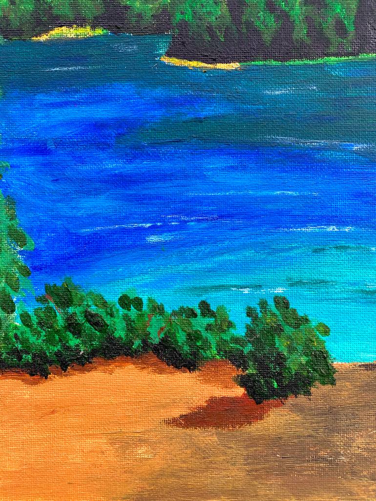 Baggersee (fishing lake) Painting by Jan-Torben Ginschel | Saatchi Art