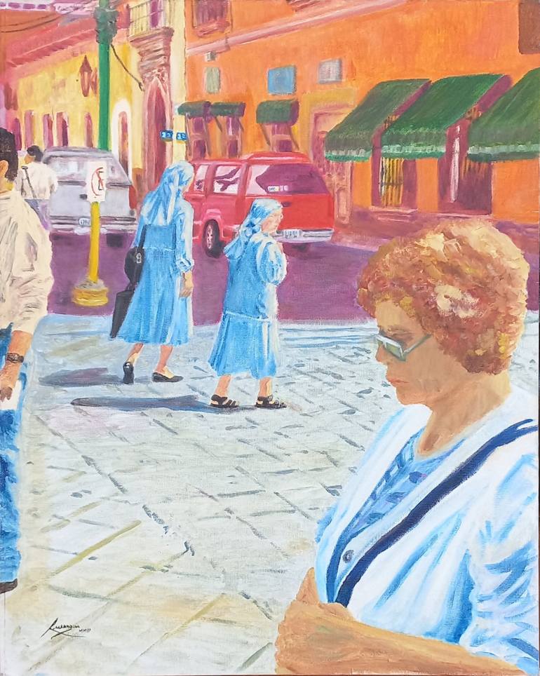 To Work Painting by Roberto Luengas | Saatchi Art