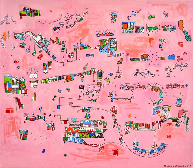 Pink Painting by Nicole Bajdacz | Saatchi Art