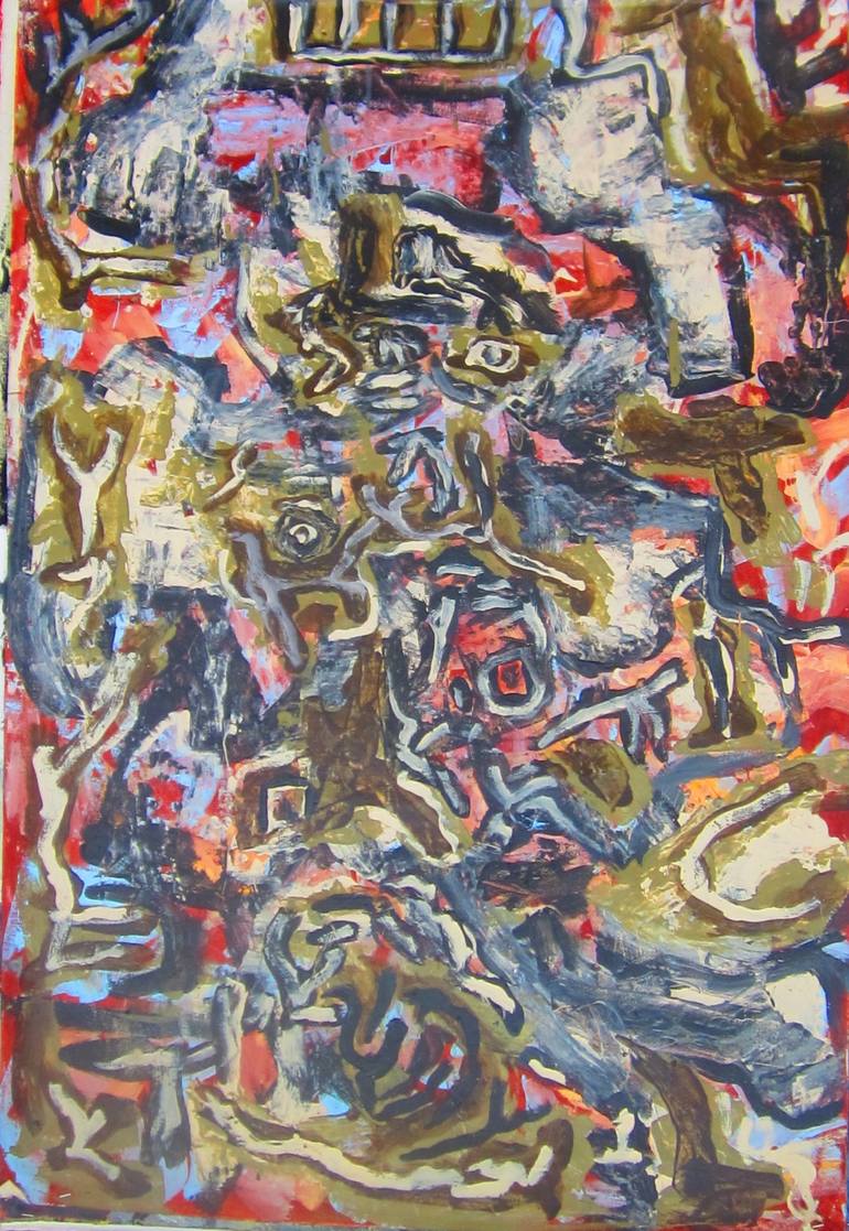 Abstract with Phallus Painting by James Robb | Saatchi Art