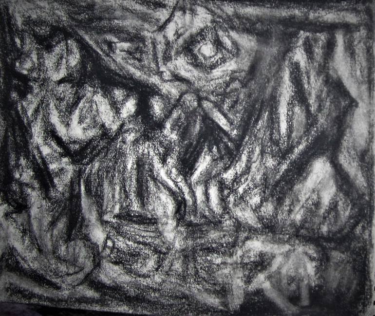 The River Styx charcoal drawing Drawing by James Robb | Saatchi Art