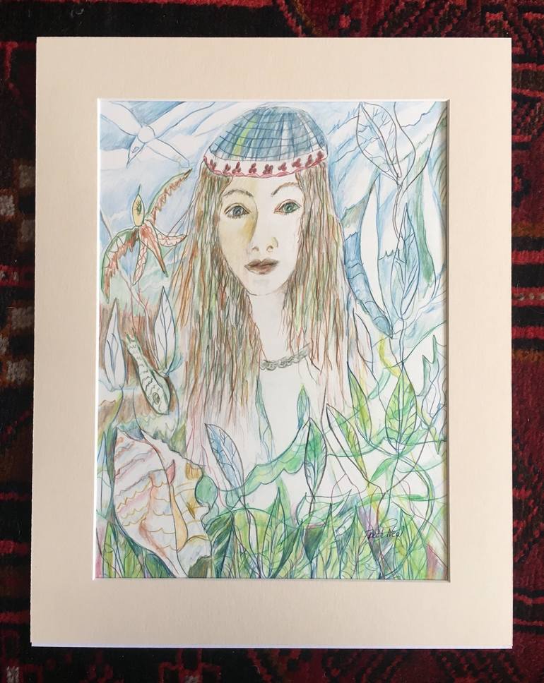Nereid an original ,signed painting Painting by Beth Neal | Saatchi Art