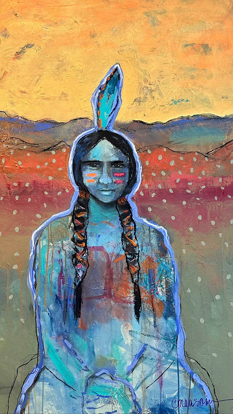 Idaho Rider Painting by Carol Measom | Saatchi Art